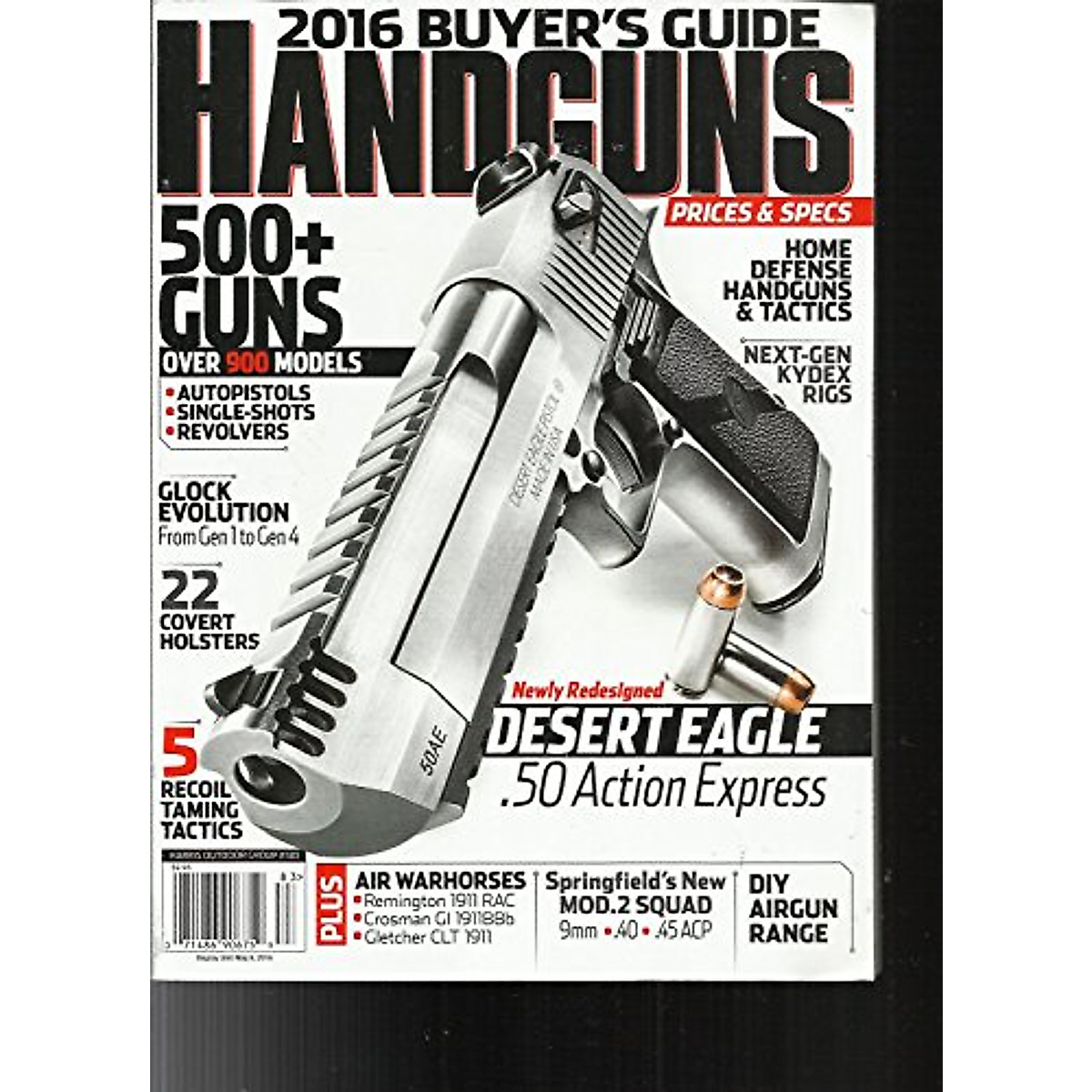 HANDGUNS 2016 BUYER'S GUIDE MAGAZINE, ISSUE # 183 500+ GUNS OVER 900 MODELS