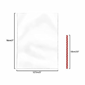 Newkita 100PCS Small Cellophane Bags, 5x7 Clear Gift Rice Crispy Candy Cake Pop Party Favor Bags with 4’’ Ties Christmas Thanksgiving Halloween Treat bags