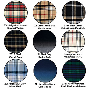 ScarfDeals - Cashmere Wool Feel Scarf Warm Soft Lightweight Scottish Scotland Nova Check Tartan Plaid Gift For Men Women Kids (Camel tan beige Classic BB Vintage Tartan Z3)