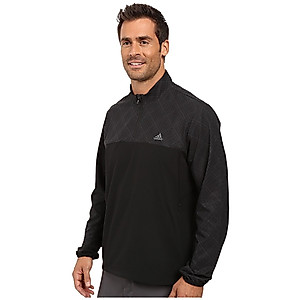 adidas Golf Men's Performance Stretch 1/2 Wind Jacket Carbon/Black Outerwear XL
