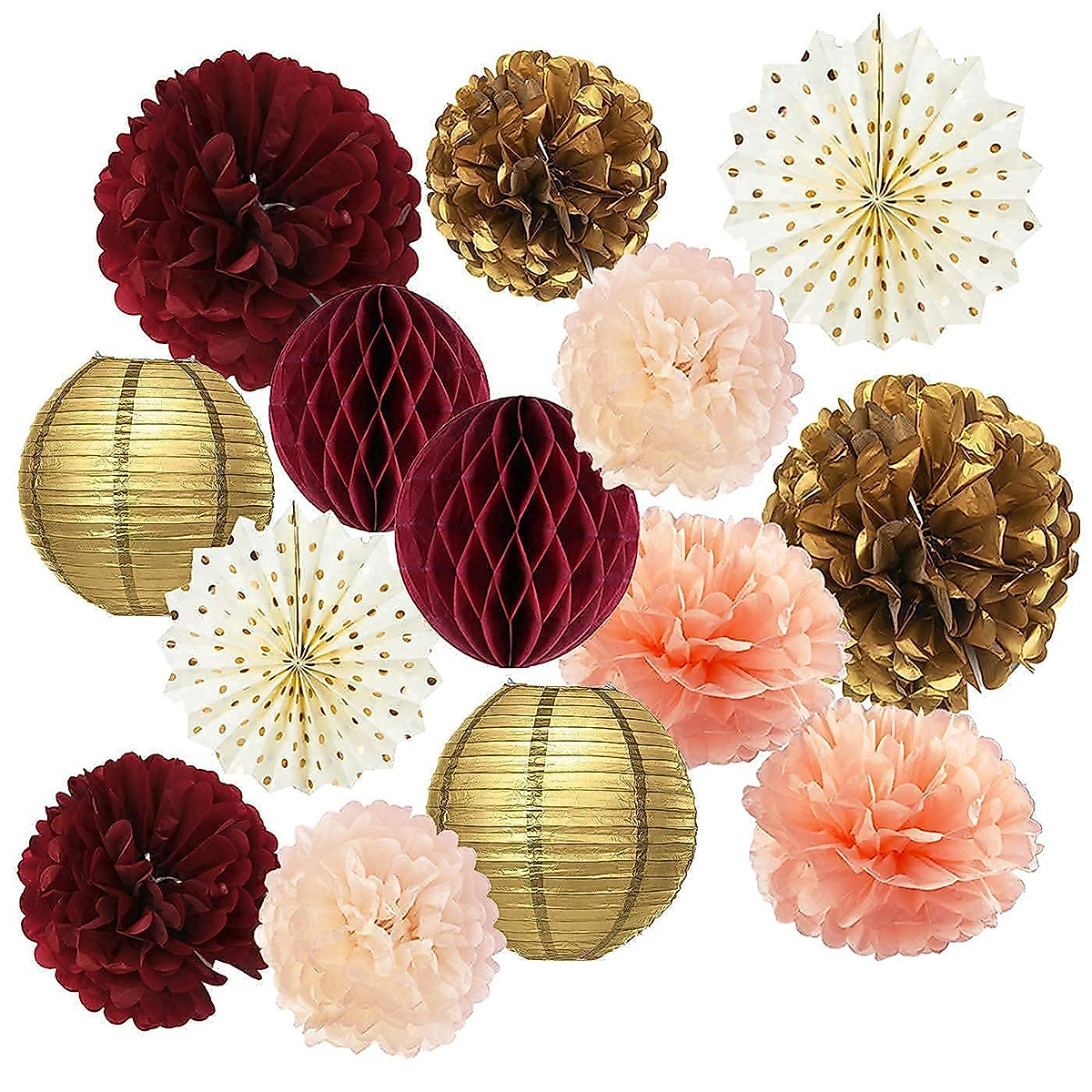 Graduation Party Decorations Maroon Gold 2023/Burgundy Gold Fall Birthday Party Decorations for Women Fall Balloons/Fall Party Decorations/Fall in love Bridal Shower Decorations