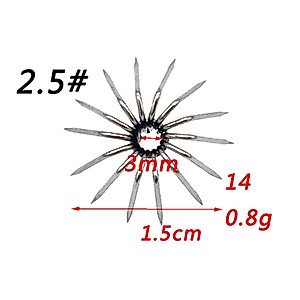 LoveinDIY 100x Shrimp Nickel Squid Hooks Umbrella Hooks Fishing Jig Tackle Equipment