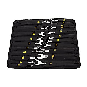 FLZOSPER 20pc. Flex-Head Ratcheting Wrench Set，Metric & SAE Chrome Vanadium Steel Combination Wrench Spanner with Portable Carrying Bag