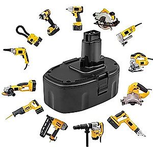 HERISKEER Replacement Battery 6.0 AH for DEWALT 18V Battery, XRP, Lithium-ion, 2-Pack, (DC9096-2)