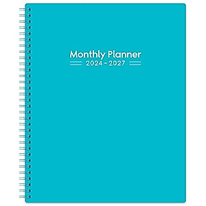 2024-2027 Monthly Planner/Monthly Calendar - 3 Year Monthly Planner 2024-2027, JUL 2024 - JUN 2027, 9" x 11", 36 Monthly Planner + Pocket - Teal