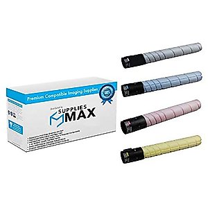 SuppliesMAX Compatible Replacement for Muratec MFX-C4590/MFX-C5590 Toner Cartridge Combo Pack (BK/C/M/Y) (TS-5590BCMY)