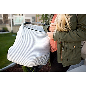 Copper Pearl Multi-Use Cover: Car Seat Covers, Nursing Cover, and Stroller Cover for Sun - Stretchy Fabric, All-Season Use, Stylish Designs, Easy Access for Moms - Everest