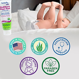 TriDerma MD Baby Stubborn Diaper Rash Healing Cream, Healing for Hard-to-Heal Diaper Rash, Treat and Prevent Diaper Rash and Seal Out Wetness, Non-Greasy Diaper Rash Ointment, 4.0 oz each, 4 Pack
