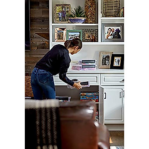 Plano PLA131401 4 Pack Cubby Cube Clear Storage| Stackable Clear Storage Bins with Secure Black Latch, Clear with Black Latch