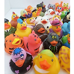 Assorted Colorful Rubber Duckies (2") Ducks Ducky Duck Ducking (6 Pack) Jeep Ducking Bath Tub Pool Toy
