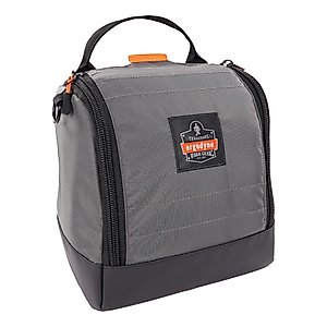 Ergodyne Arsenal 5185 Respirator Mask Storage Bag, Fits Half and Full Face Respirators, Zipper and Magnetic Closure,Gray