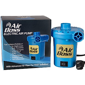 AIR PUMP for INFLATABLES - Fast Fill 1000 LPM Inflator Deflator, Portable Electric Air Pump with 3 Attach Nozzles - Inflatable Lake Floats, Pool Rafts, Toys, Air Mattress Bed, Blow Up Couch, Sofa