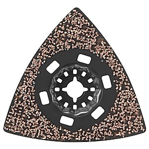 BOSCH OSL350CR2 1-Piece 3-1/2 In. Starlock Oscillating Multi Tool Grout & Abrasive Carbide 20 Grit Delta Sanding Pad for Sanding Applications in Wood, Wood with Paint and Thinset