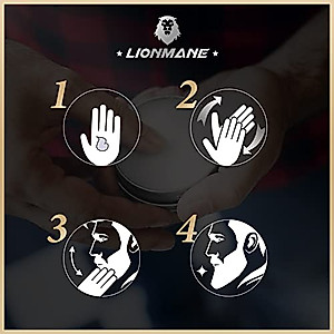 Beard Conditioner for Men, LIONMANE 120g/4.3oz Non-greasy Natural Beard Cream, Deep Moisturizing Softens Beards Mustaches, Beard Softener Cream with Shea Butter & Coconut Oil,Daily Beard Care Products