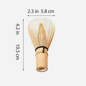 ARTDOU Golden Bamboo Matcha Green Tea Whisk Chasen, Matcha Stirrer Traditional Japanese Tea Whisk for Making Matcha Powder 茶道具 茶筌 茶筅 茶せん 100本立