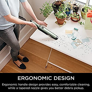 Shark WV201GNBRN WANDVAC Cordless Hand Vac, Lightweight and Portable at 1.4 lbs. with Powerful Suction, Charging Dock, One-Touch Empty for Car & Home, Green, 0.08 Qt. Capacity