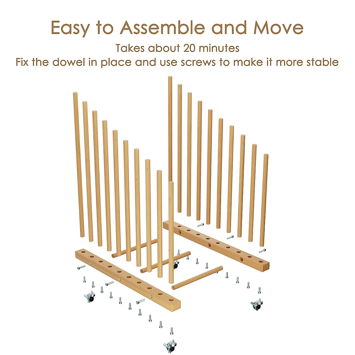 Evellstor Art Storage Rack with Caster Wheels, 9 Section Wooden Art Canvas Storage for Frames and Drawing Board, Printed Matters, Paper Pads for Studio, Gallery, Art Exhibition