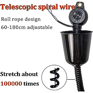 LINKANRUO Commercial Food Heat Lamp, 60-180cm Telescopic Food Warmer, Hanging Food Heating Lamp for Buffet and Hotel Kitchen, Restaurant Kitchen Equipmen Lamps(Silver)