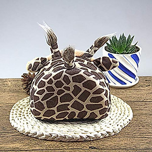 MYIDEA Warm Guinea Pigs Bed,Hedgehog Winter Nest,Rat Chinchillas & Small pet Animals Bed/Cube/House, Habitat, Lightweight, Durable, Portable, Cushion Big Mat (Small Pet - L, 1.Giraffe)