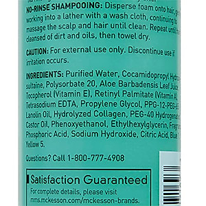 McKesson Foam Cleanser with Aloe, Rinse-Free, Vitamin A and E, Cucumber Melon Scented, 9 oz, 1 Count