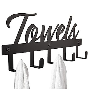 FCMLD Storage Hook Towel Holder Wall Mounted Hanger Metal Waterproof Organizer Hanger Rack Shelf for Bathroom Kitchen Bar Accessories