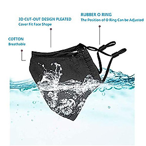 Noblecare (5Pack) Nosewire PLEATED 2 Layers Elastic Loop,Unisex Cloth Mask,Adjustable Size fit All Members in Family,Cloth Masks, Cotton Face Masks, Cloth Masks for WomenI Cotton Face Mask