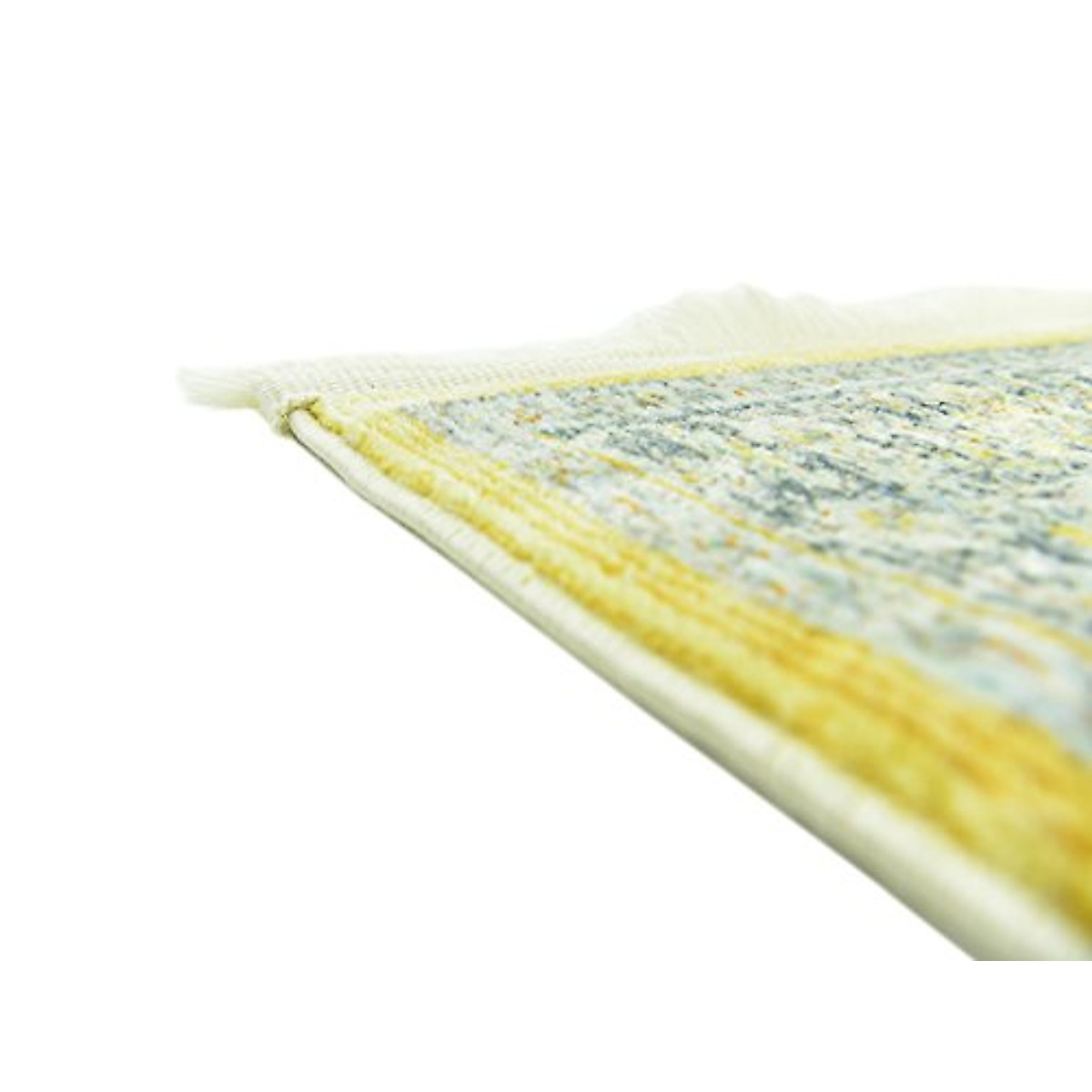 Unique Loom Baracoa Collection Area Rug - Prado (2' 2" x 6' 1" Runner, Yellow/ Ivory)