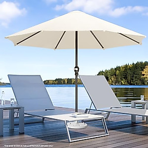 Magshion Market Umbrella 9FT Outdoor Market Patio Table Large Sun Waterproof Umbrella with Crank Lift and 8 Steel Ribs with Sturdy Pole for Garden Deck Backyard Pool
