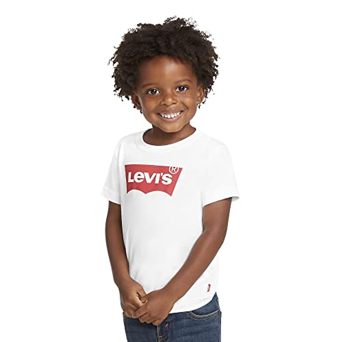 Levi's Big Boys' Classic Batwing T-Shirt, White, S