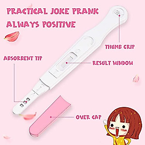 Acessorz Fake Prank Joke Pregnancy Test Always Positive - April Fool's Day Practical Joke, Prank, Gag, False Pregancy Test Kit, 4 Pack Pink
