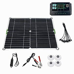Fauge 200W Watt Solar Panel Kit 12Volt Battery Charge Controller for Rv Caravan Boat -With 50A Controller