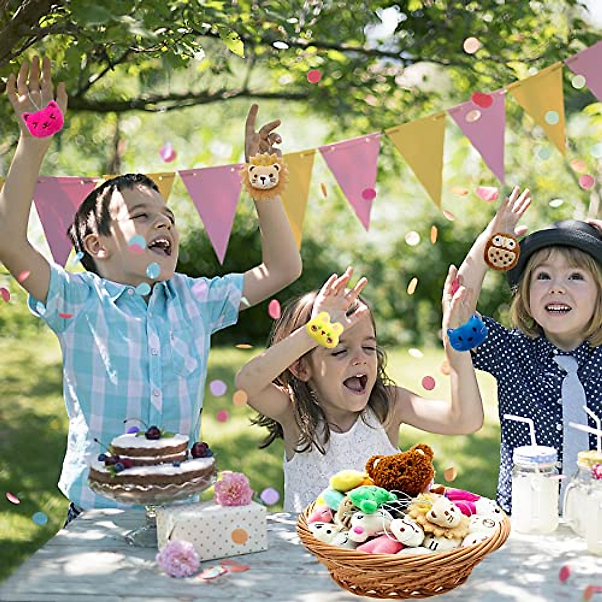 XIPEGPA 40 PCS Mini Animal Plush Toys Set Cute Small Animal Stuffed Toy Keychain for Party Favors Keychain Ornament for Goody Bag Easter Egg Stuffers Carnival Birthday Party Classroom Prizes