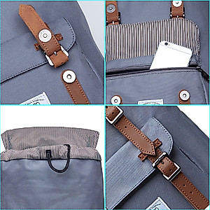 KAUKKO Laptop Outdoor Backpack, Causal Daybag Travel Hiking Rucksack fits 15-Inch Laptop(Grey)