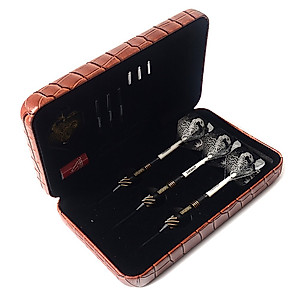CUESOUL Black Scorpion 20 Grams Steel Tip Darts Set with deluxe PU darts case
