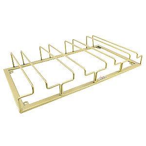 XIAOYU Wine Glass Racks, Stemware Racks, Wine Glass Rack Hanger, Stainless Steel Bar Home Cup Glass Holder, Under Cabinet Wine Glass Stemware Rack Holder, 4 Rows, Gold