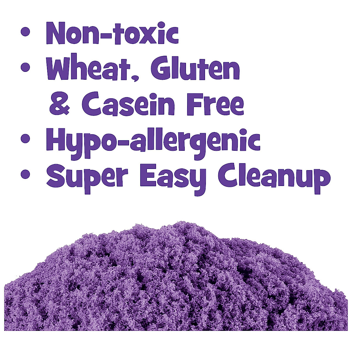 Kinetic Sand, The Original Moldable Sensory Play Sand Toys for Kids, Purple, 2 lb. Resealable Bag, Ages 3+