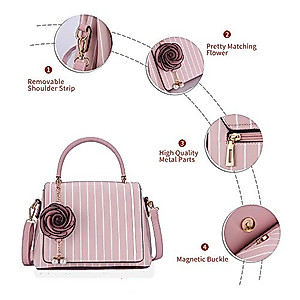 Multiple Pockets Handbag for Women Fashion Ladies PU Top Handle Satchel Shoulder Tote Bags Purse