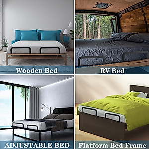 4PCS Mattress Retainer Bar for Adjustable Bed Keep Mattress Stopper from Sliding Slide Mattress Holder in Place Metal Mattress Stabilizers for Wooden Bed Frame