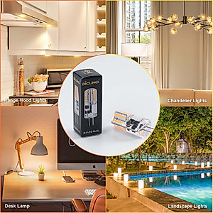 DiCUNO G4 3W Bi-pin LED Bulb, 30W T3 Halogen Bulb Equivalent, AC/DC 12V Warm White 3000K, Non-dimmable LED Light Bulb for Home Landscape of 10 Pcs