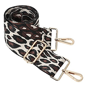 GINJKGO Purse Straps Replacement Crossbody - Bag Shoulder Strap for Handbags, Wide Crossbody Straps for Purses Guitar Style Leopard Pattern Gift for Her