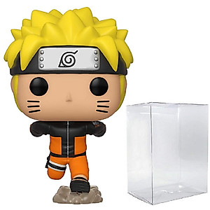 POP Naruto Shippuden - Naruto Uzumaki (Running) Funko Vinyl Figure (Bundled with Compatible Box Protector Case), Multicolor, 3.75