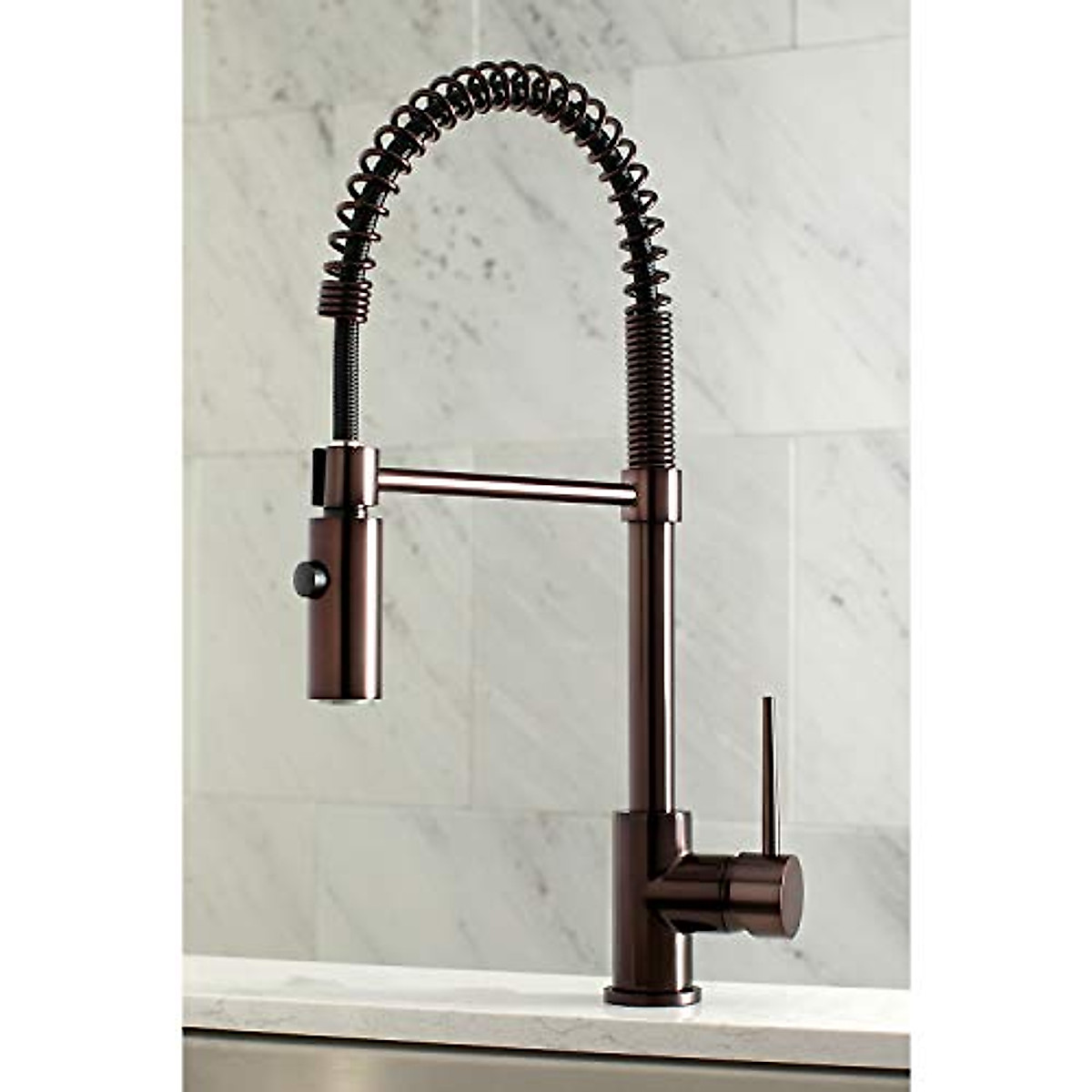 Kingston Brass LS8775NYL New York Single-Handle Pre-Rinse Kitchen Faucet, Oil Rubbed Bronze