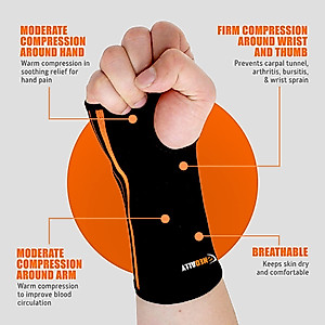 NeoAlly® - Forearm and Wrist Brace for Carpal Tunnel & Exercise, Moisture-Wicking Adjustable Wrist Wraps, Muscle Recovery Wrist Support, Small