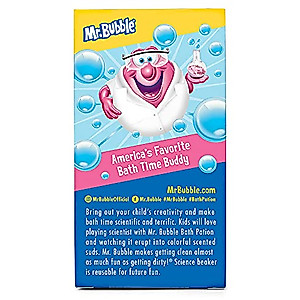 Mr. Bubble Kids Bath Bomb Potions - Colorful Fizzy Fun - Cool Foam and Bubble Science Beaker for The Bath (Pack of 4)