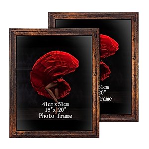 ZBEIVAN 16x20 Picture Frames Set of 2 Rustic 20x16 Photo Frame for Vertical Horizontal Wall Hanging