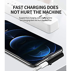 Headphone Adapter Compatible for Lightning to 3.5mm AUX Audio Jack and Charger Dongle Earphone Splitter Compatible for iPhone 11 12 xr x 8Plus for Ipad Air Converter power charging connector for Apple