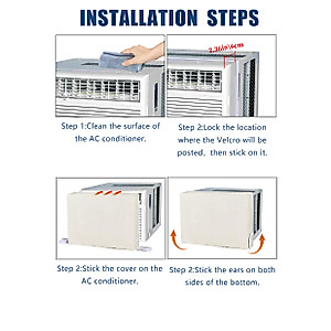 21''Wx 15''Hx 3.5'' Indoor Air Conditioner Cover for Inside Window, 3 Layers AC Cover for Inside, Indoor Window AC Unit Insulation Cover for Winter