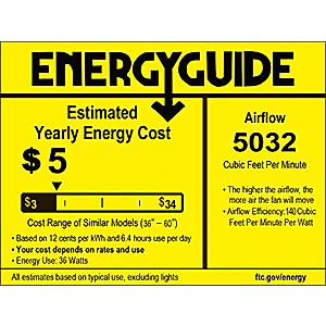 BECLOG Black Outdoor Ceiling Fans, 52" Ceiling Fans with Lights, 6-Speed Reversible DC Motor-Black