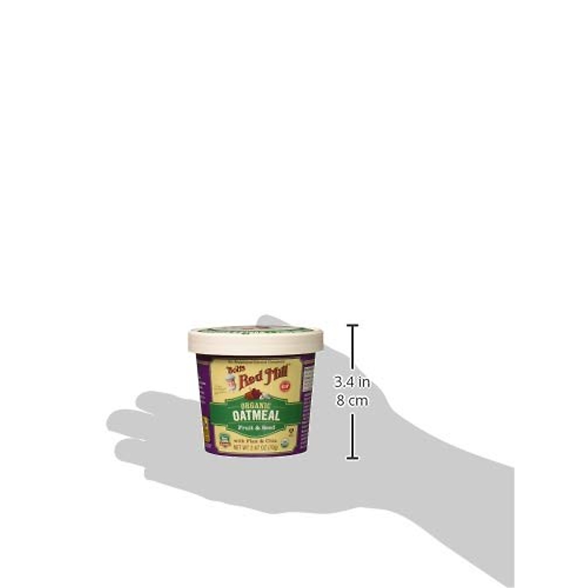 Bob's Red Mill Organic Gluten Free Oatmeal Cup, Fruit & Seed (Pack of 12)