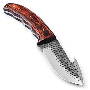 Armory Replicas Barracuda High Carbon Steel Full Tang Gut Hook Outdoor Hunting Knife With Sheath